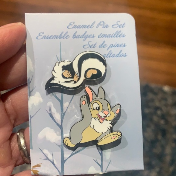 Disney Accessories Bambis Friends Disney Pin Set Thumper Flower